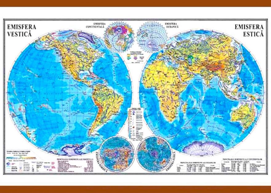 Planiglobul. Harta Emisferelor • MaterialeDidactice.ro