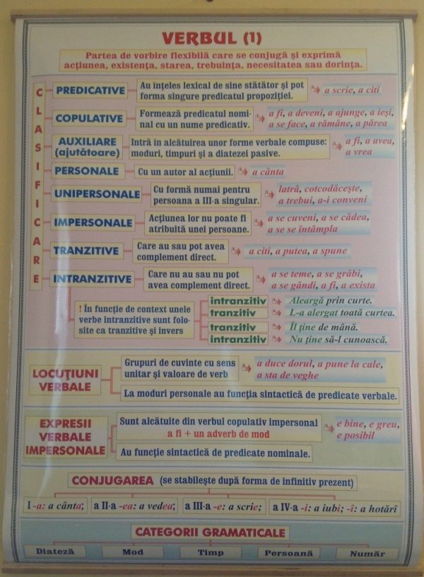 Verbul (1) / Vocabularul (Lexicul) • MaterialeDidactice.ro