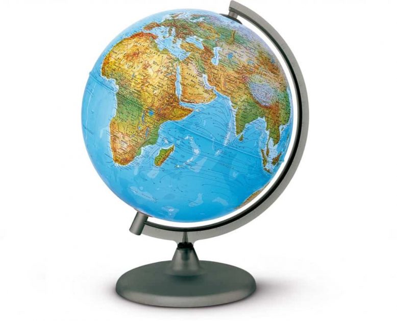 Glob geografic pamantesc iluminat • MaterialeDidactice.ro