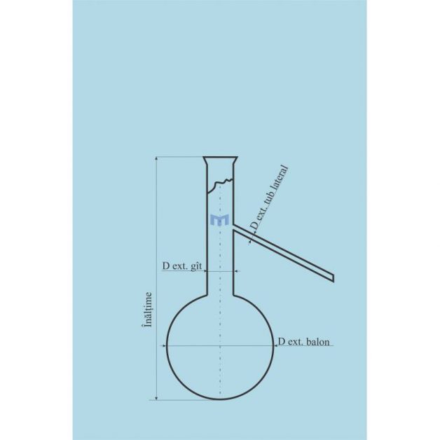 Balon de Distilare Engler - 125ml • MaterialeDidactice.ro