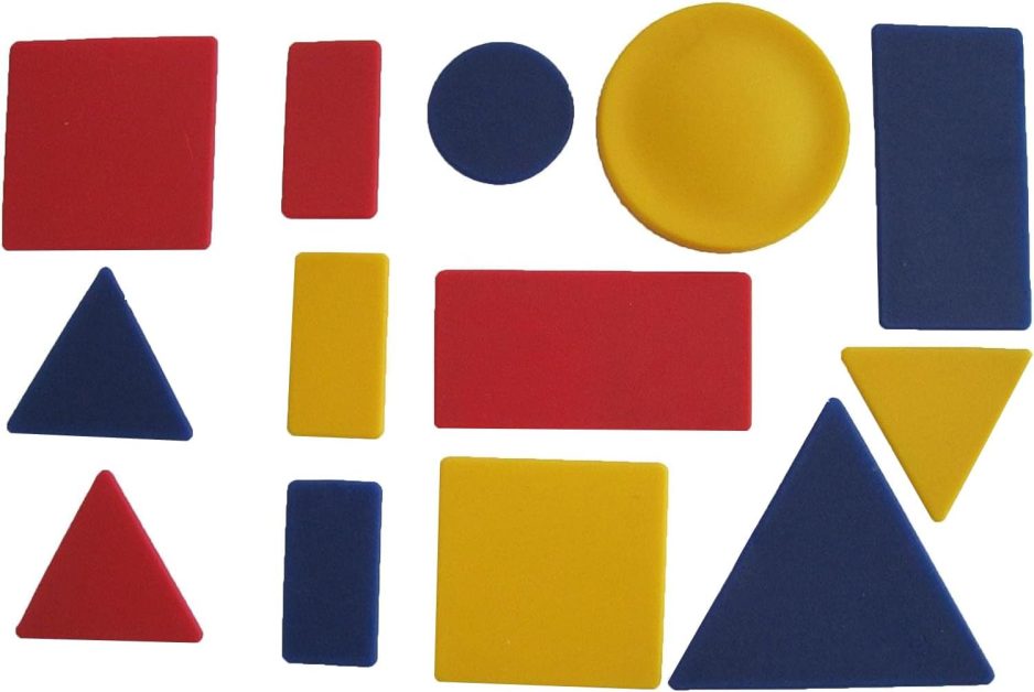 Forme geometrice plane plastic - 48 piese • MaterialeDidactice.ro