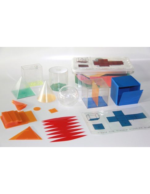 Set 6 corpuri geometrice - forme desfasurate • MaterialeDidactice.ro